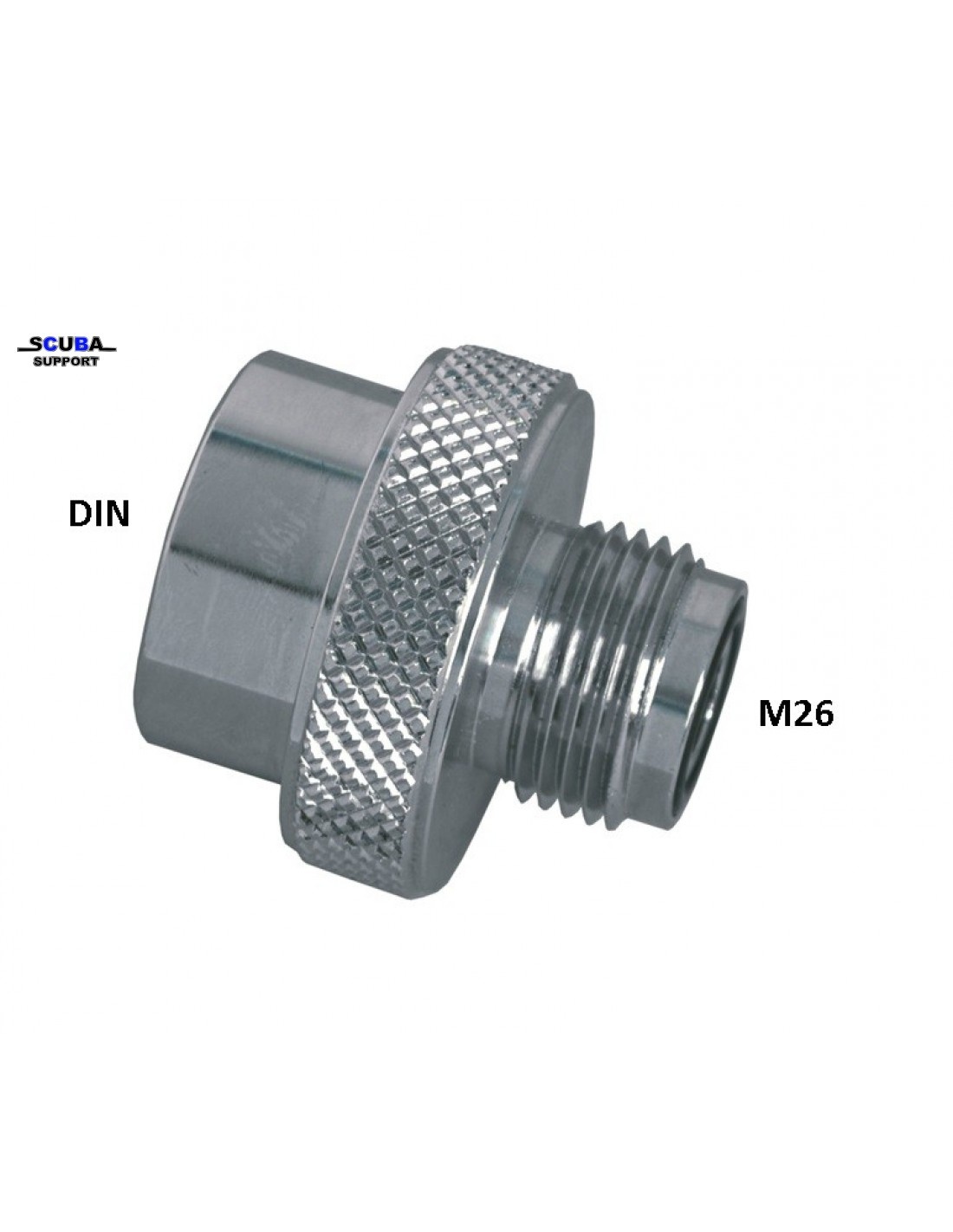 Din Female to M26 Male Adapter (Din Internal) - Scuba Support