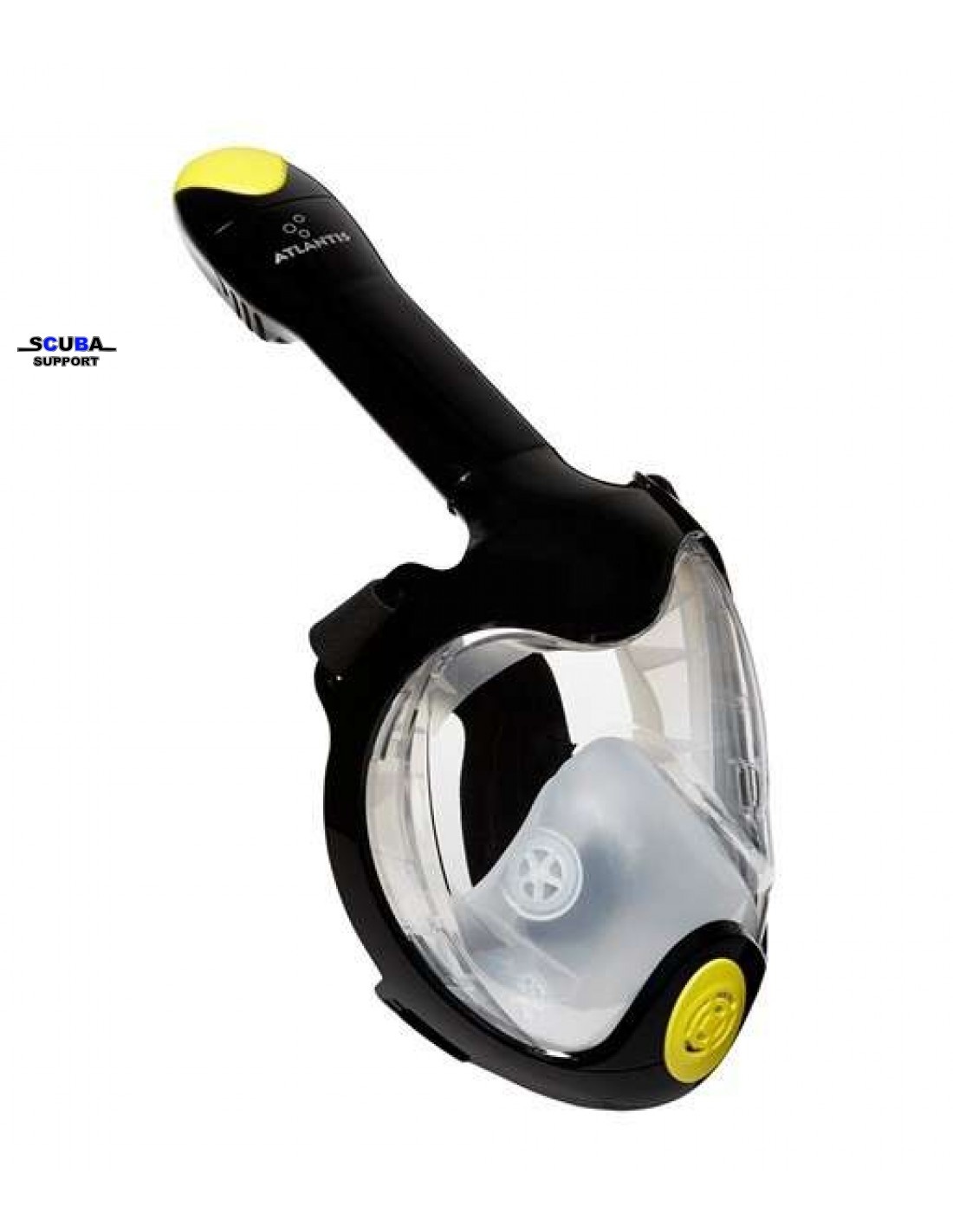 Atlantis TriTon Full Face Snorkelmasker Black/Lime - Scuba Support