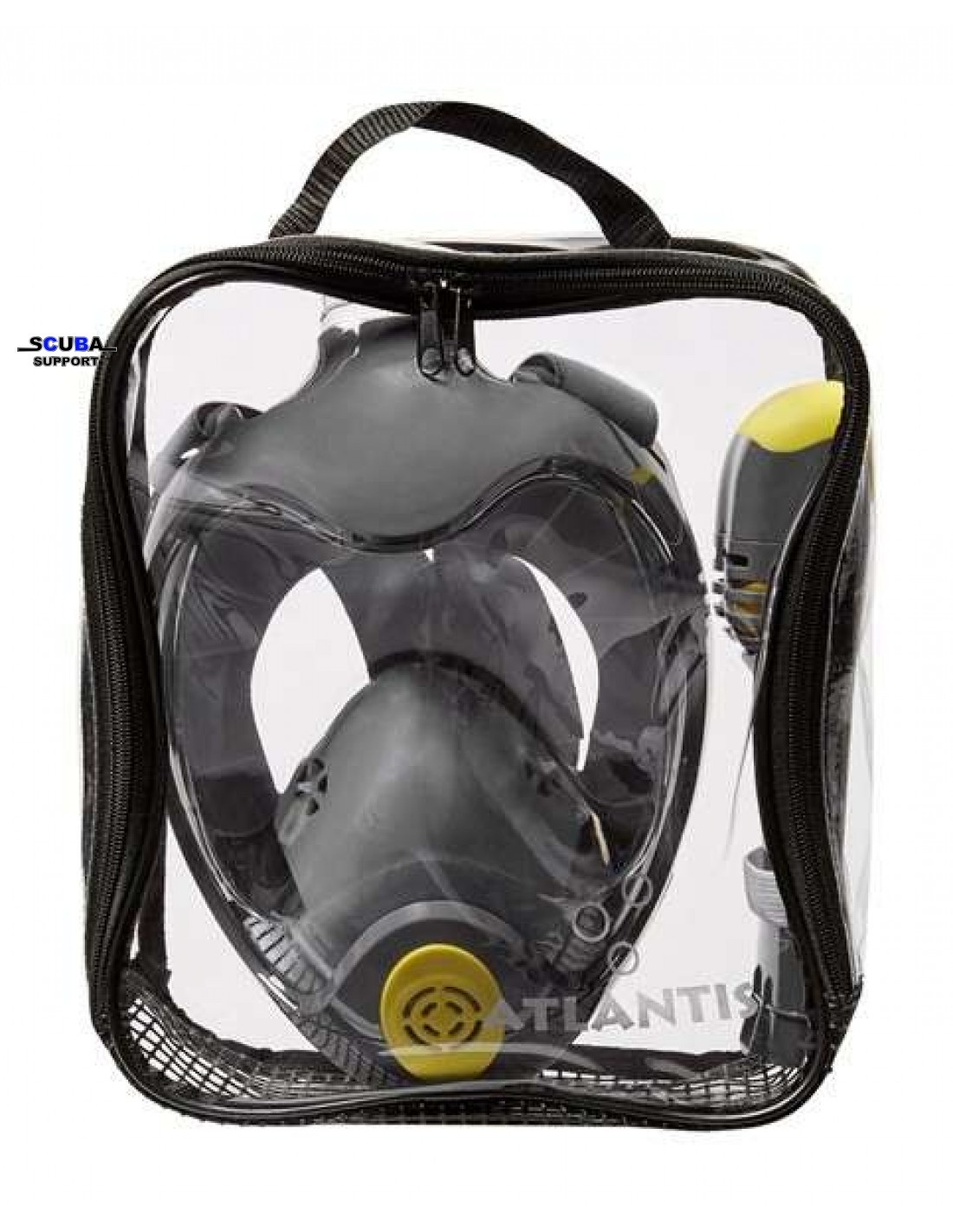 Atlantis TriTon Full Face Snorkelmasker Grey/Lime - Scuba Support