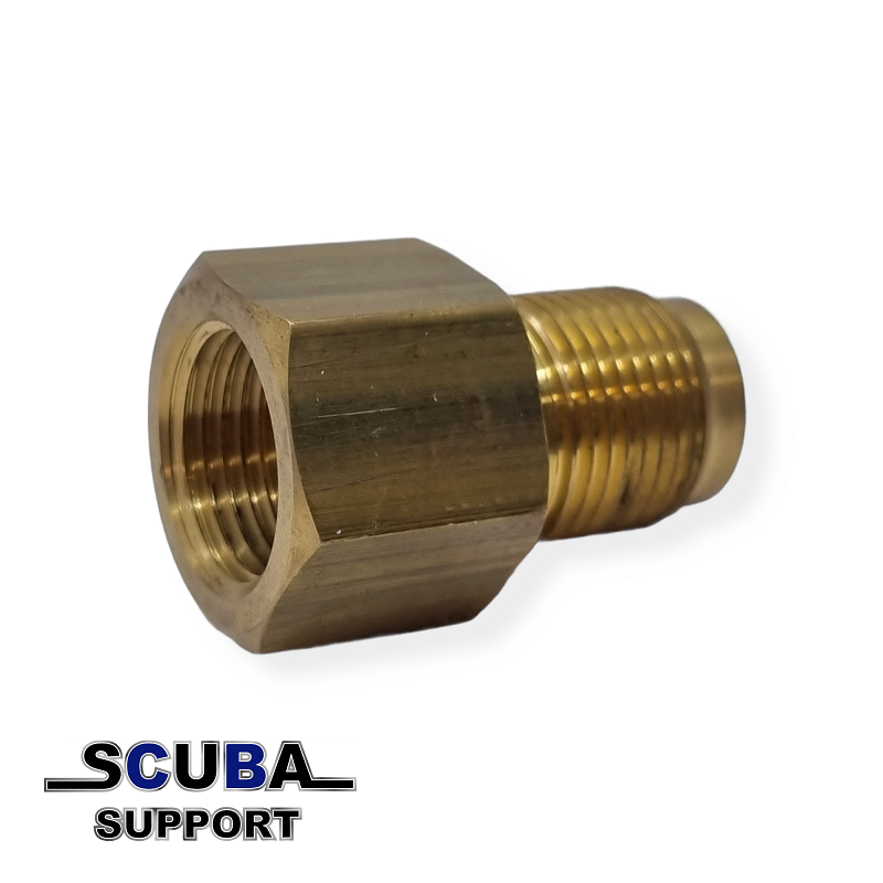 Zuurstof Din converter Female bullnose en Male DIN300 - Scuba Support