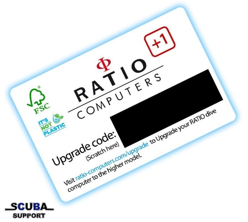 Upgrade Code (Ratio Computers +1) - Scuba Support