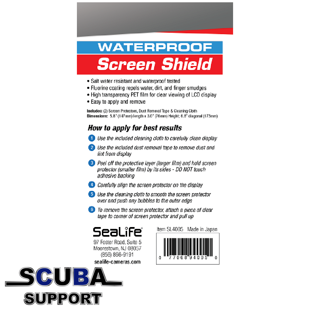 Screen Shield for SportDiver Housing - Scuba Support