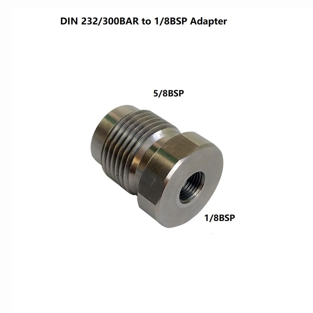DIN adapter 200/300 Bar to 1/8 BSP - Scuba Support