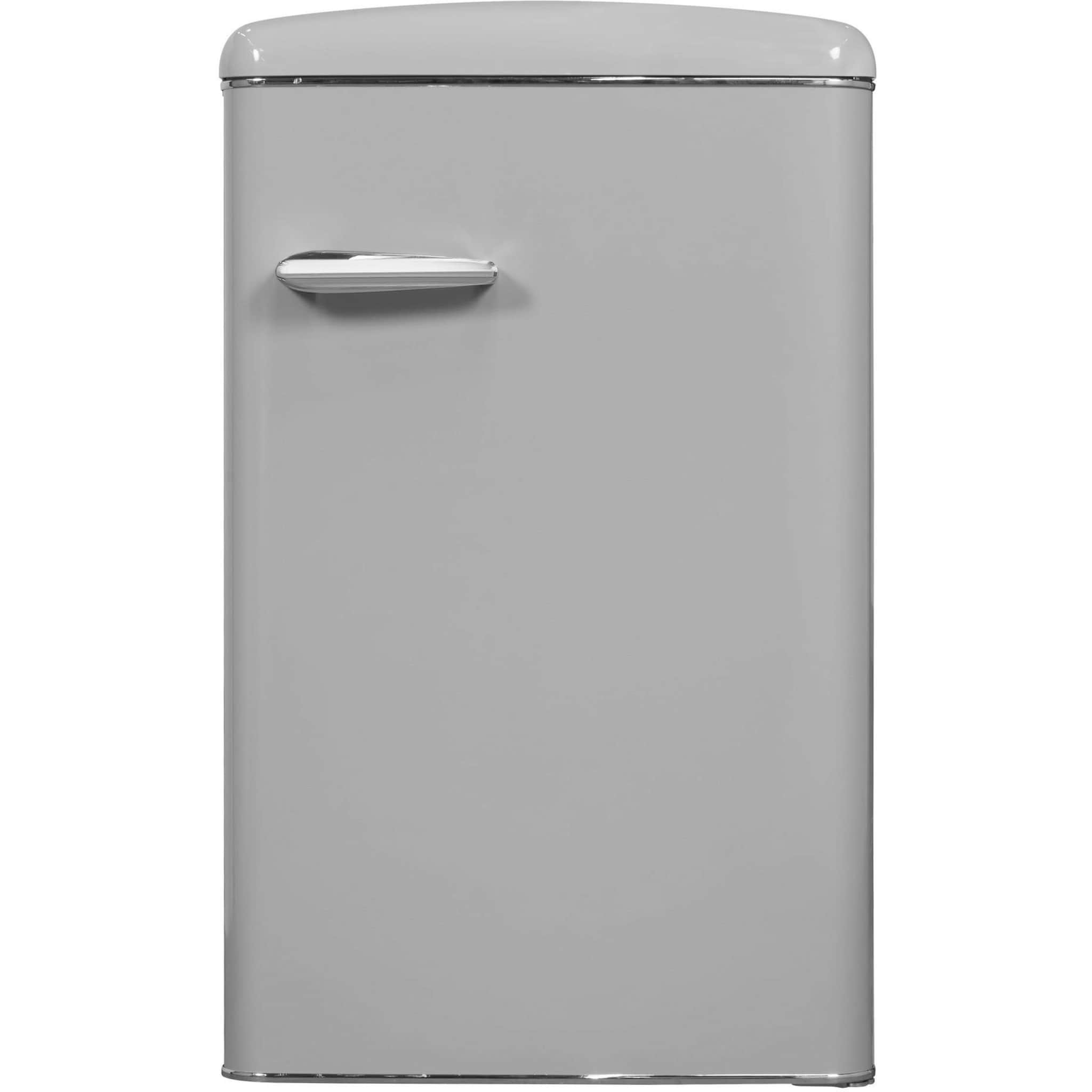 Exquisit RKS120-V-H-160F Retro tafelmodel koelkast Grijs - Witgoed Outlet