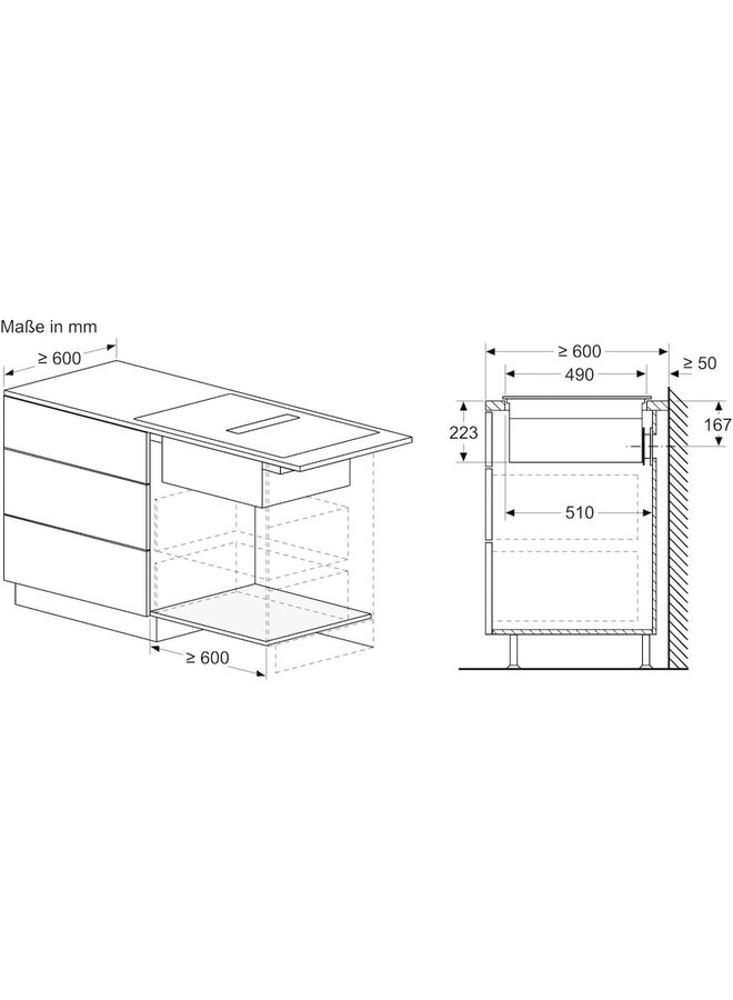 Neff V58NHQ4L0 inductie kookplaat met afzuiging - Hermans Trading ...