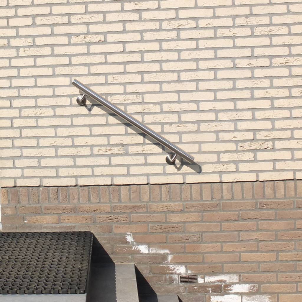 RVS trapleuning rond incl. dragers TYPE 3 BUITEN bij LEUNINGvakman.nl ...