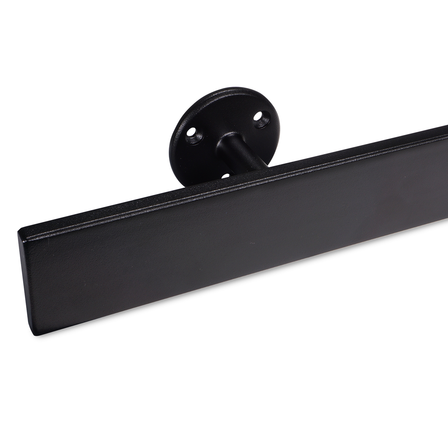 Trapleuning zwart - rechthoekig (50x10 mm) - met houders type 4 ...