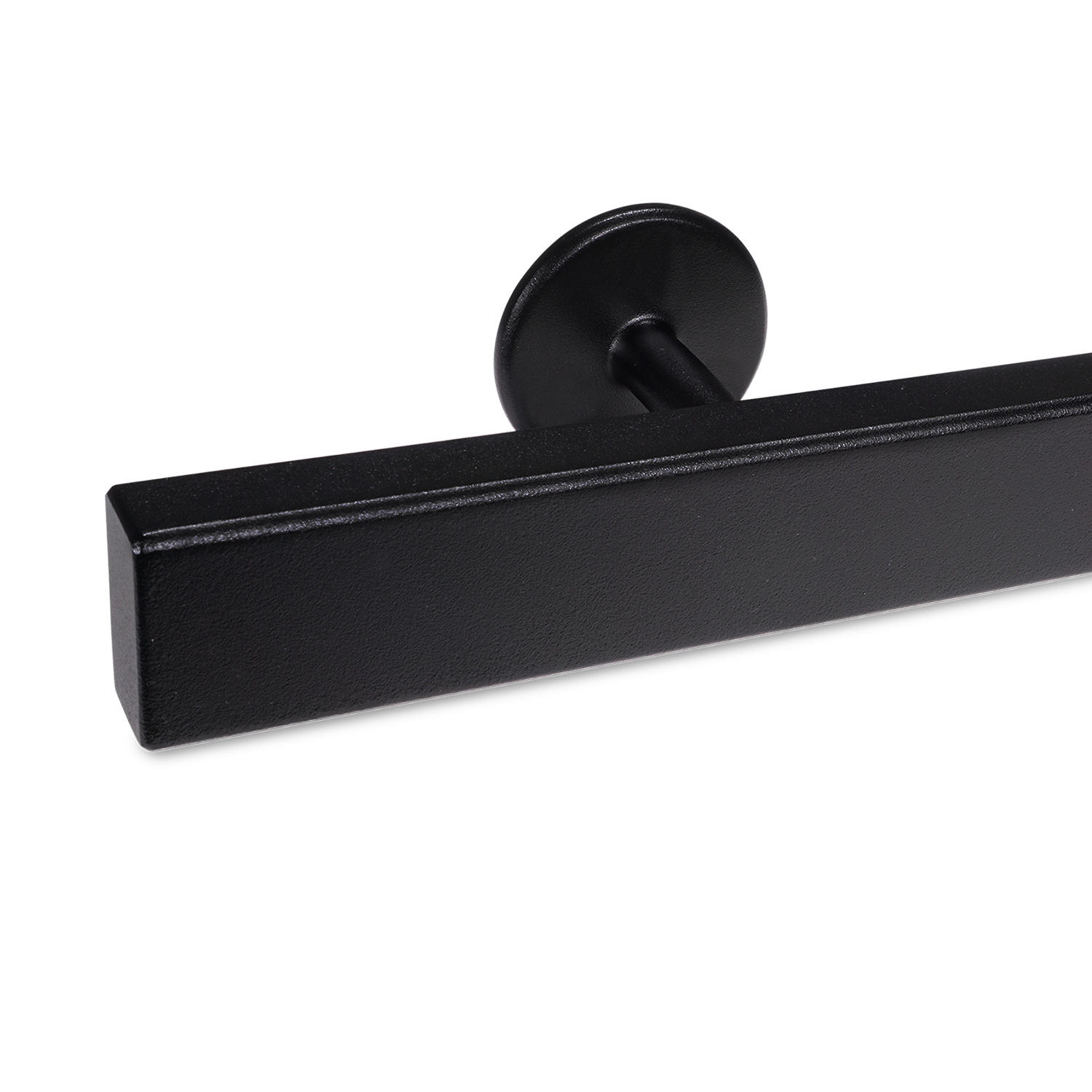 Trapleuning zwart - rechthoekig (40x20 mm) - met houders type 5 ...