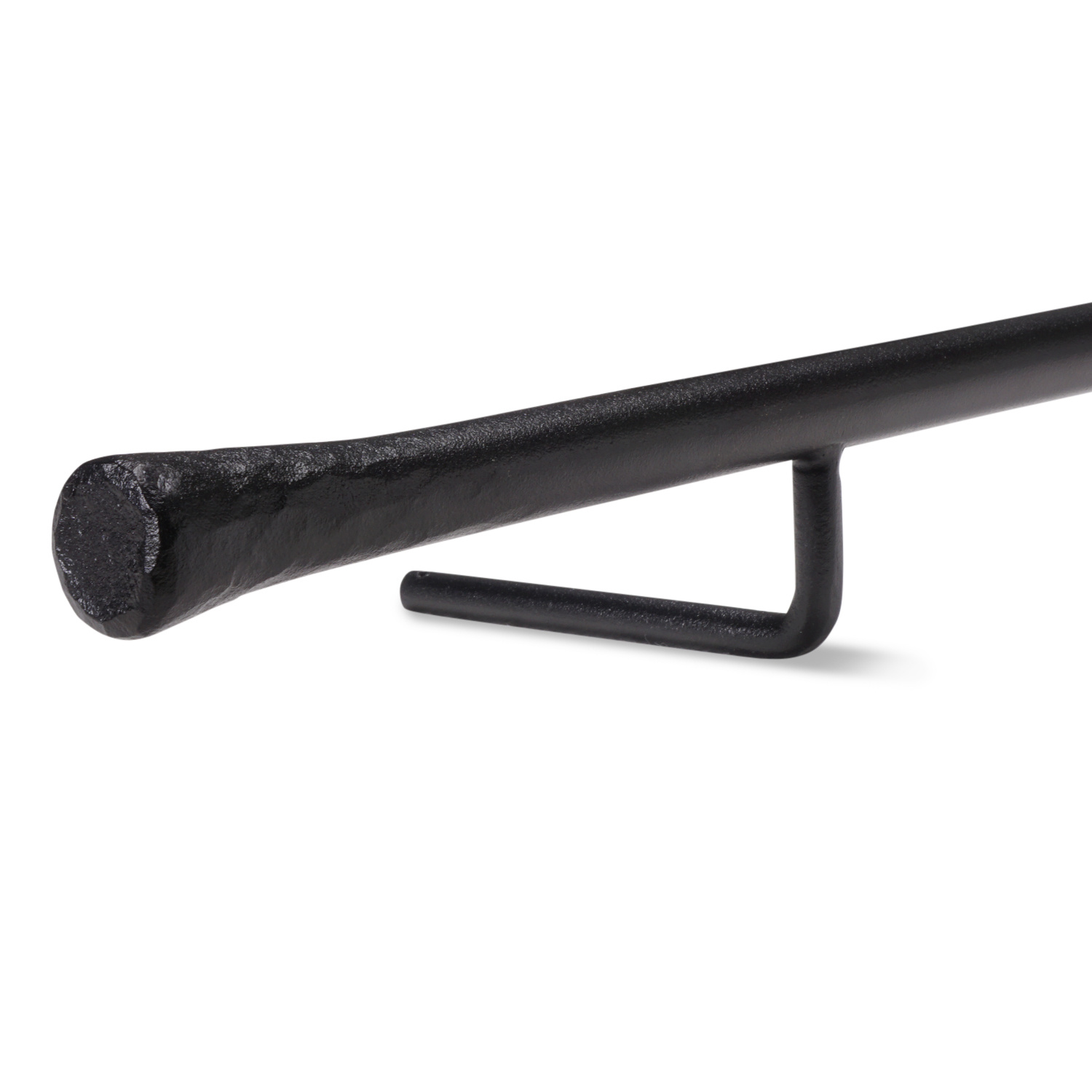 Smeedijzer trapleuning rond 20 mm - ZWART - Incl. gelaste dragers rond ...