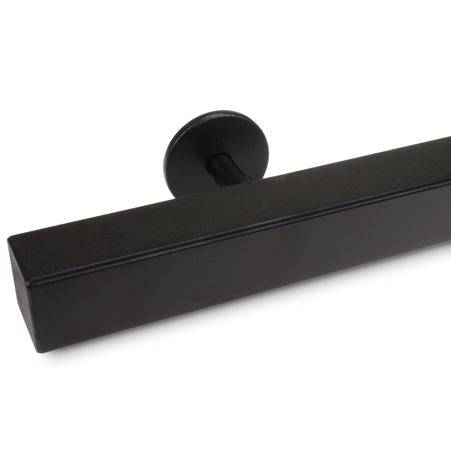 Trapleuning zwart - vierkant (40x40 mm) - met houders type 5 ...