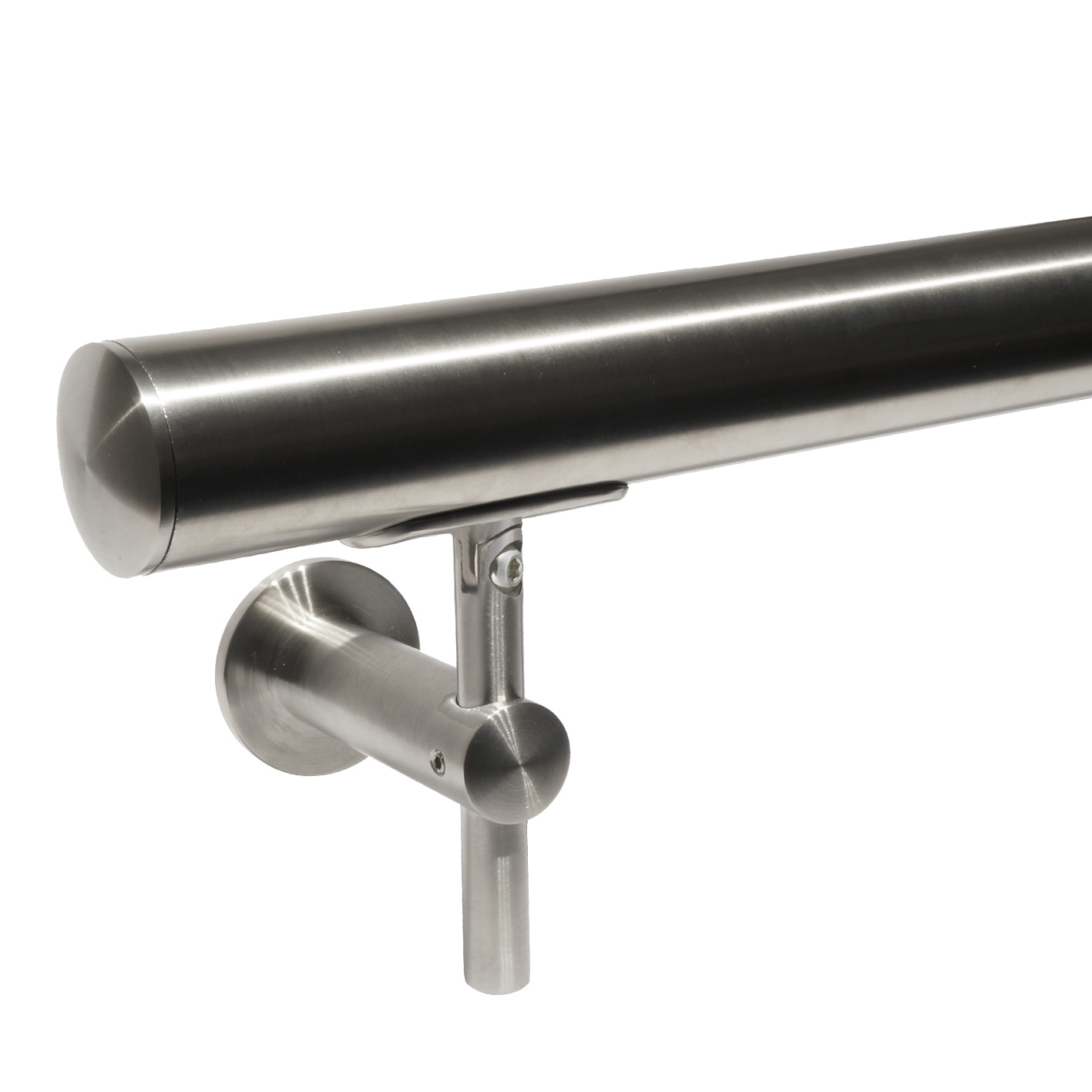 RVS trapleuning - rond - met houders type 6 - Eenvoudig besteld ...