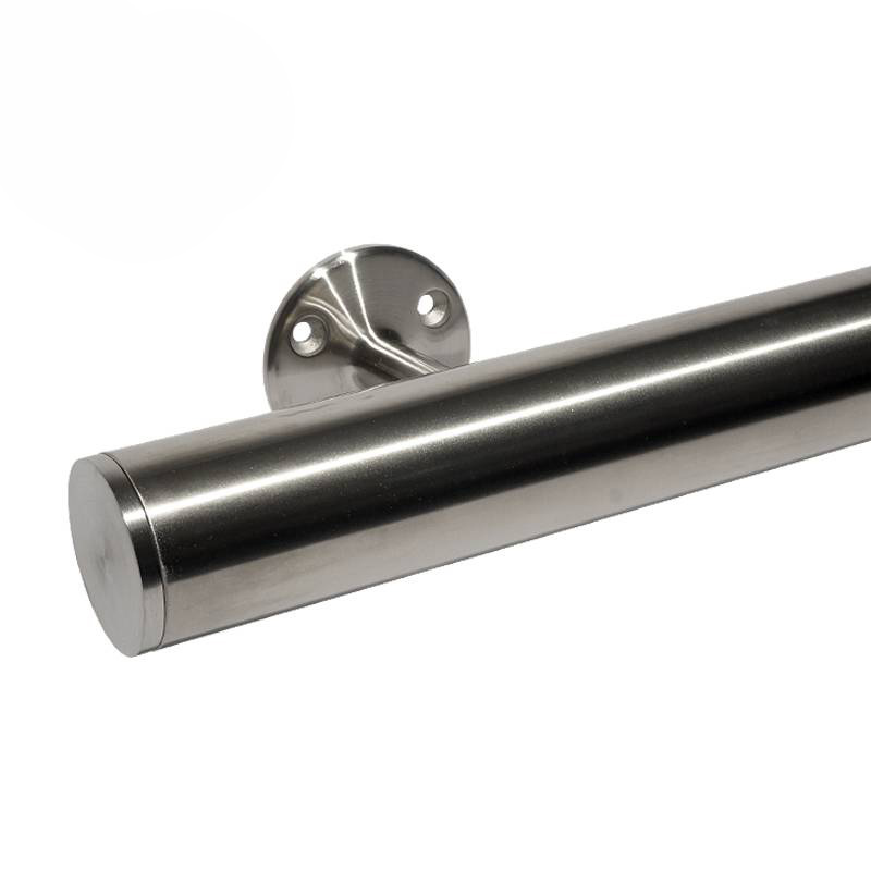RVS trapleuning rond - met houders type 4 - voor buiten - Voordelig ...