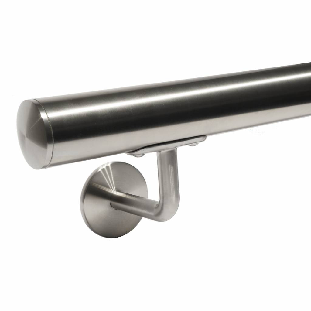 RVS trapleuning - rond - met houders type 3 - 100% kwalitatief RVS ...