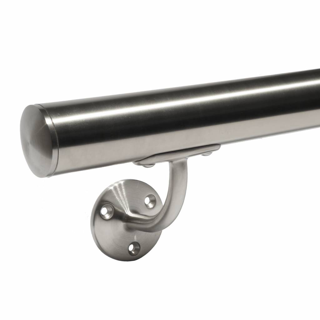 RVS trapleuning - rond - met houders type 2 - Eenvoudig besteld ...