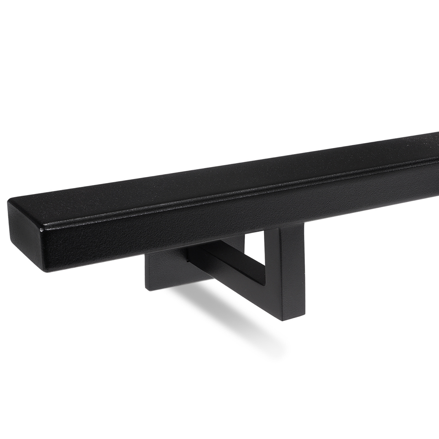 Trapleuning zwart - rechthoekig (40x20 mm) - met houders type 11 ...