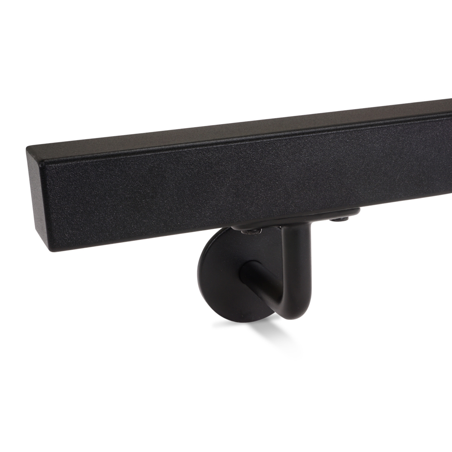 Trapleuning zwart - vierkant (40x40 mm) - met houders type 3 ...