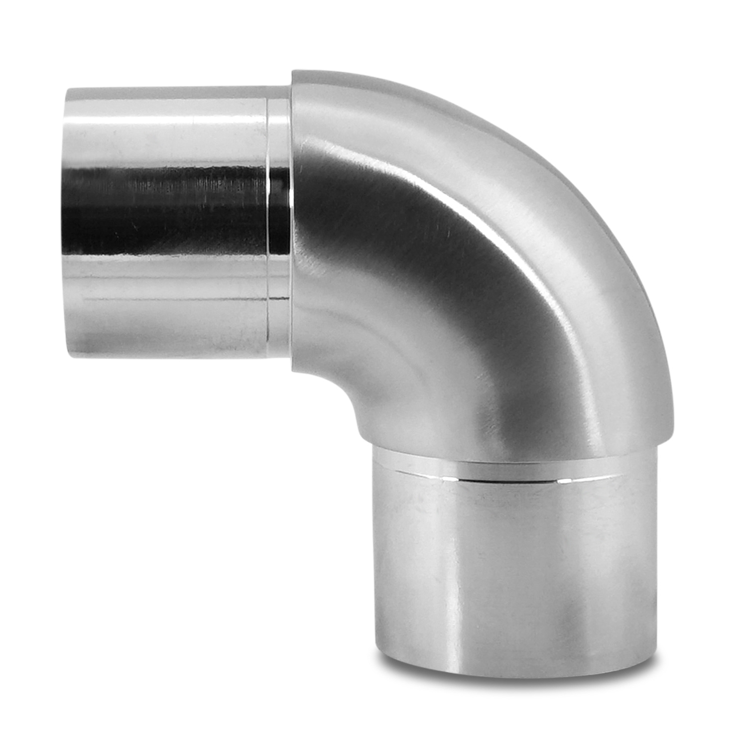 RVS bocht rond - 90 graden - 42,4 mm - bij LEUNINGvakman.nl!