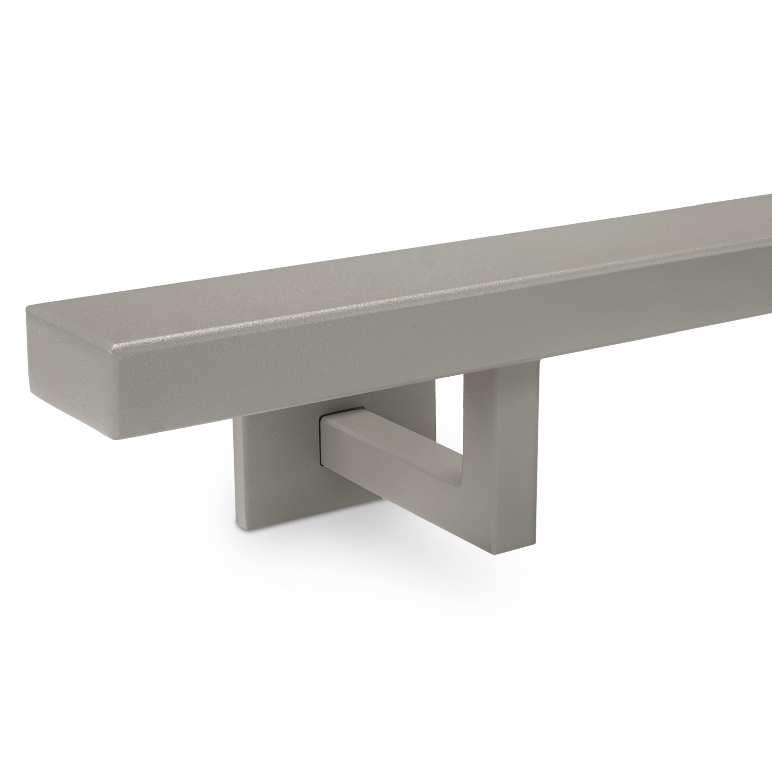 Trapleuning grijs - rechthoekig (40x20 mm) - met houders type 11