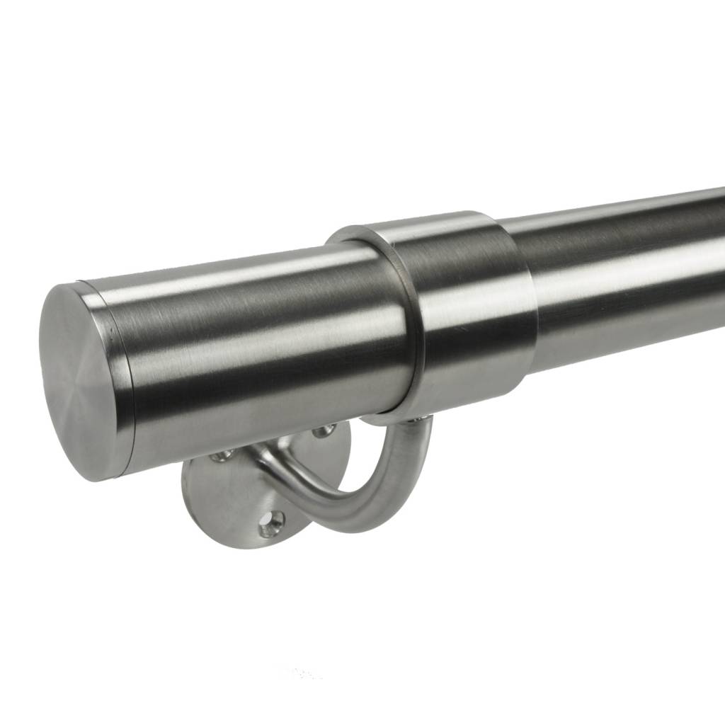 RVS trapleuning rond incl. drager TYPE 8 - SCHUIF bij LEUNINGvakman.nl ...