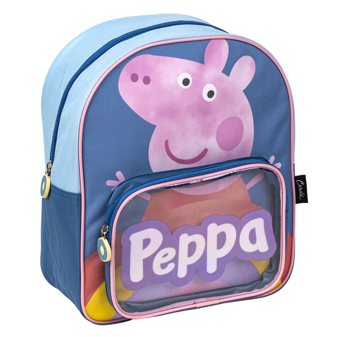 Peppa Pig Backpack 2 compartments - Height 30cm | Merchandise4All