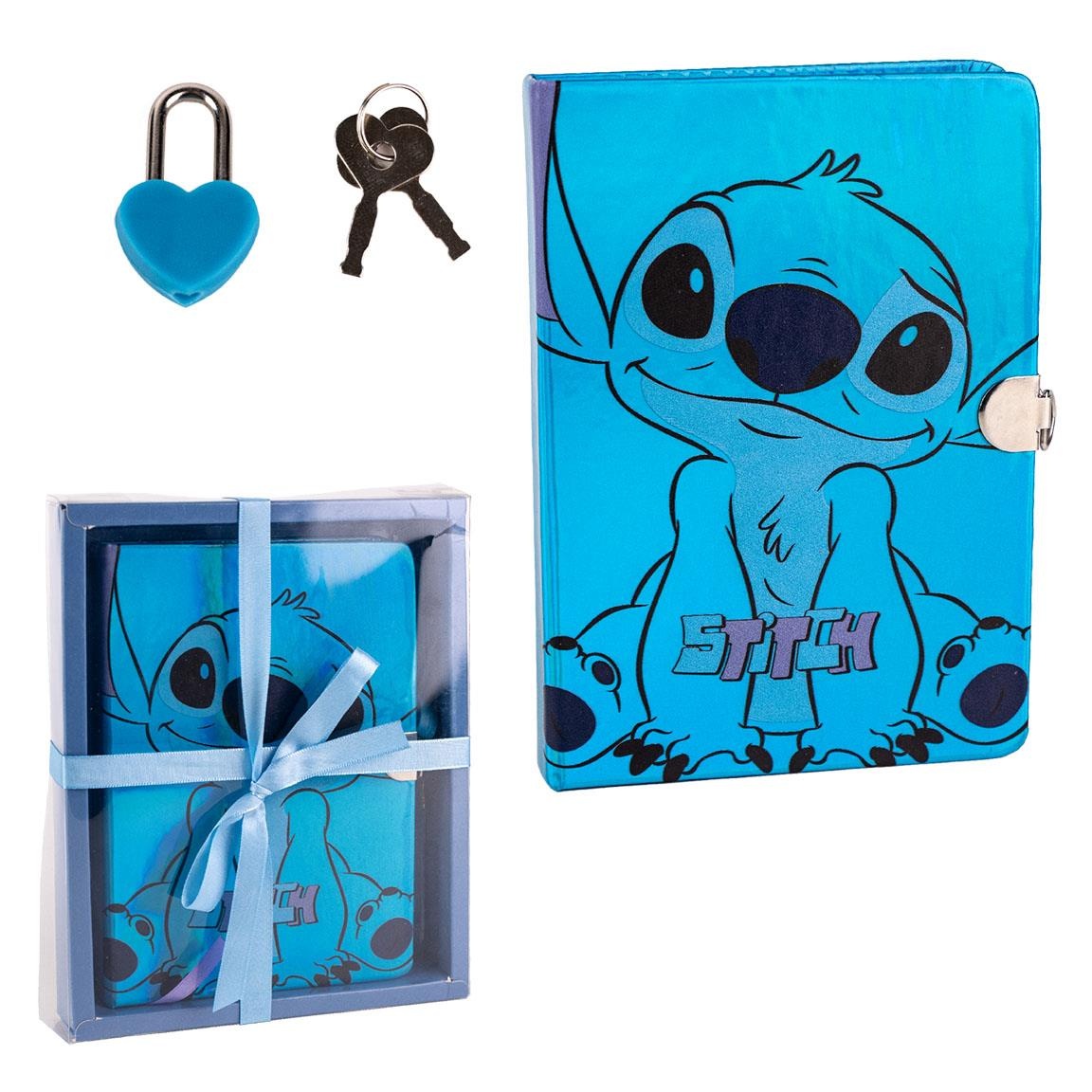 Disney Stitch Diary - With Lock - Shiny - Gift Wrap - Merchandise4All