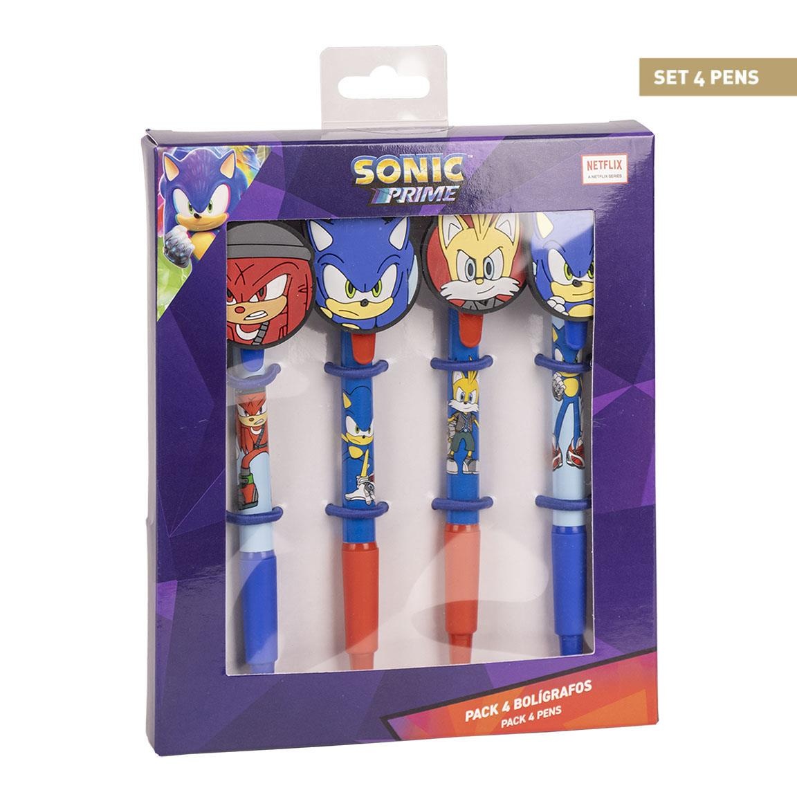 Sonic Prime Pens - 4 Pieces | Merchandise4All