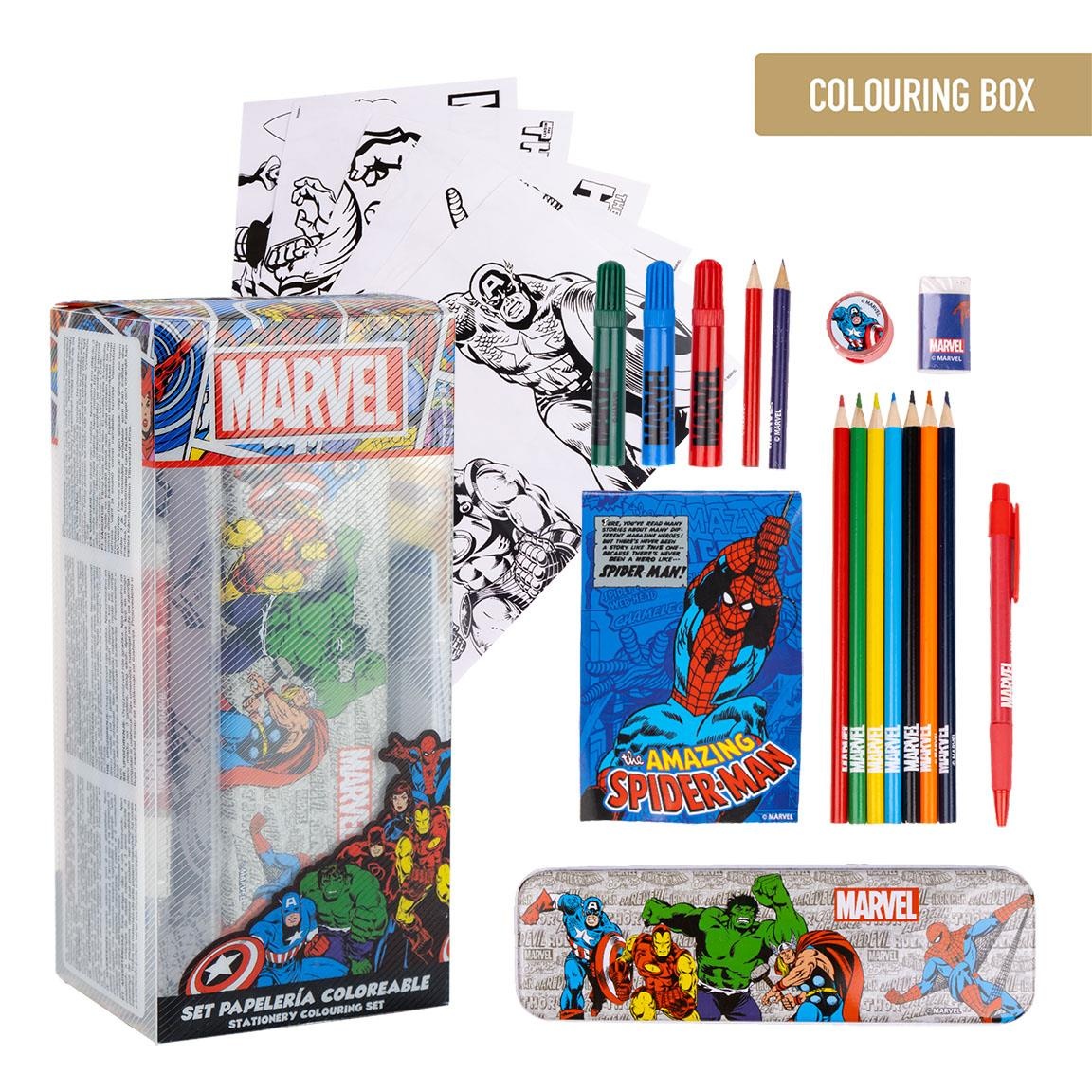 Marvel Avengers Drawing Set Drawing Box - 25 pieces | Merchandise4All