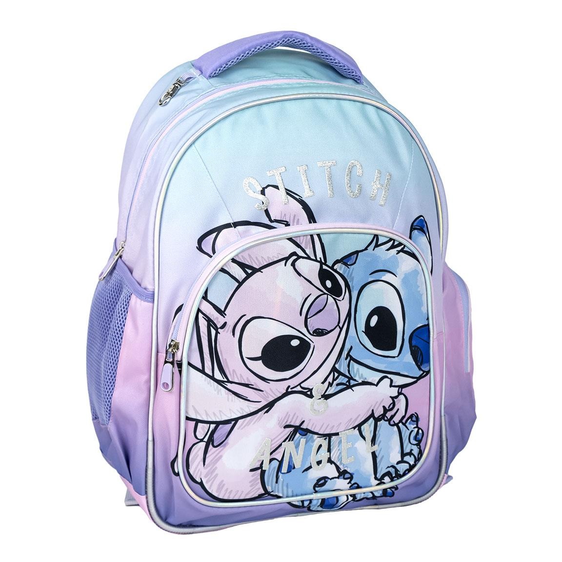 Disney Stitch and Angel Backpack Girls 2 Pockets - Height 42cm ...