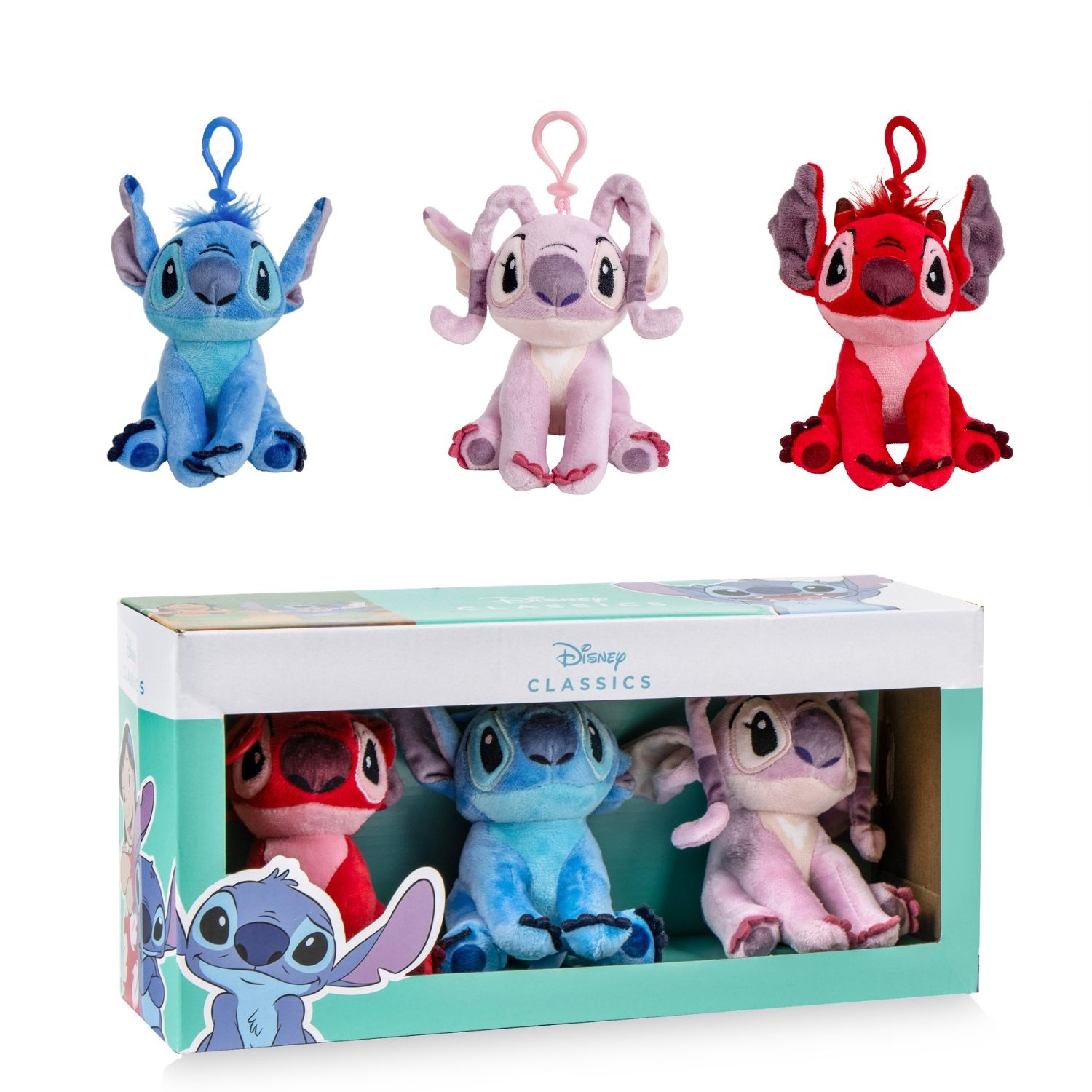 Disney Stitch Angel und Leroy Cuddles Taschenaufhänger - Höhe 12cm - 3 ...
