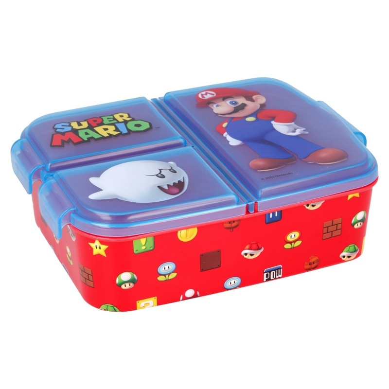 Super Mario Broodtrommel – 3 Afsluitbare Vakjes | Kinderlunchbox ...