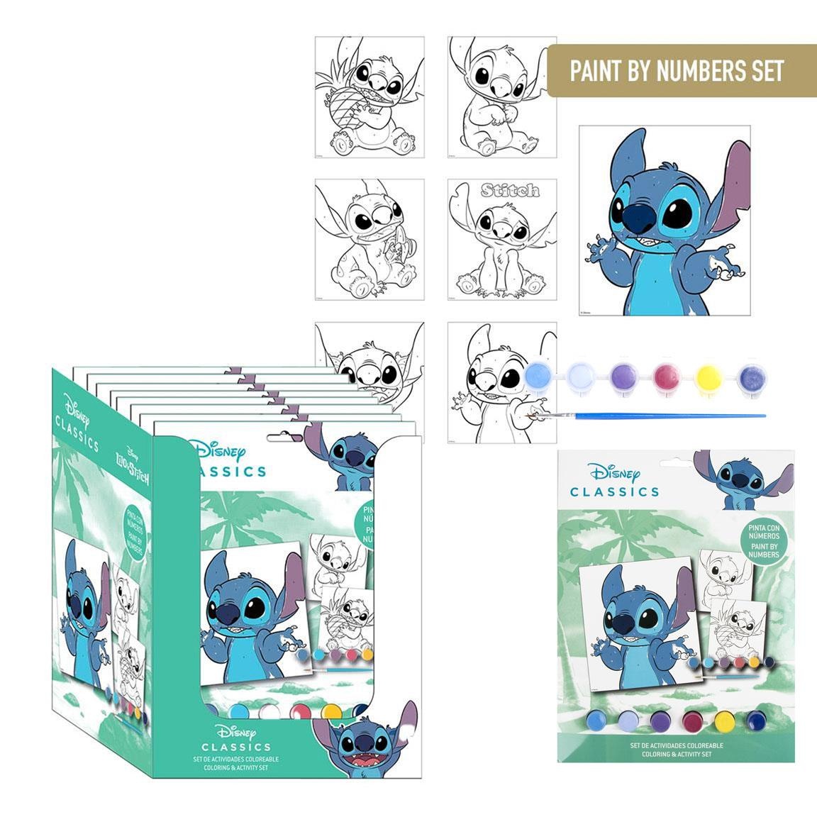 Disney Stitch Bastelset – Malen nach Zahlen für Kinder – Mit Farben ...