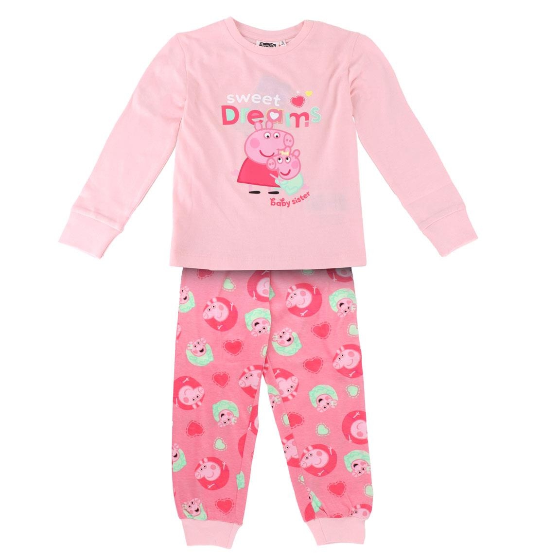 Peppa Pig Girls Pyjamas – Pink Kids Sleepwear – Cotton – Sweet Dreams ...