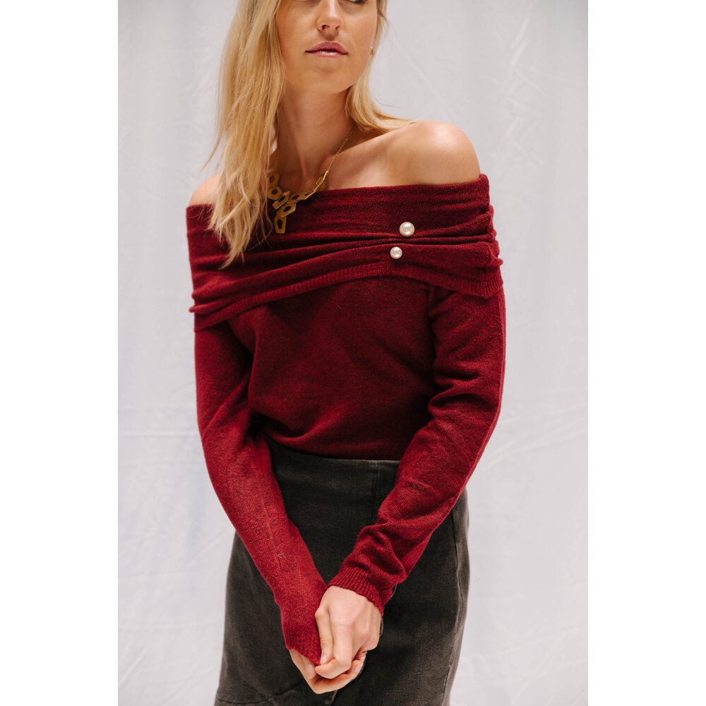 SERENA pull bordeaux - MYSTORE
