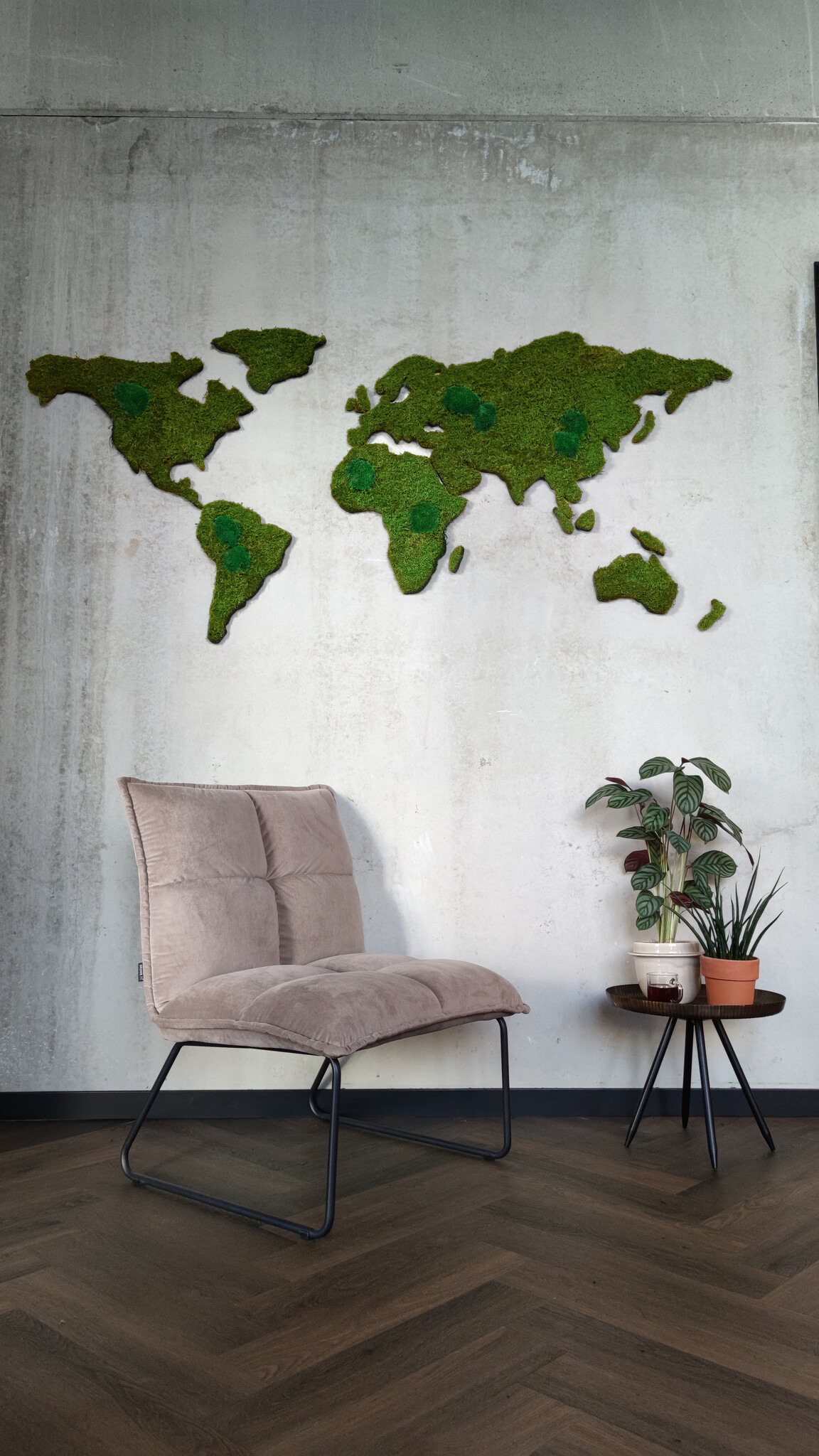 Moss world map Bella 200 cm