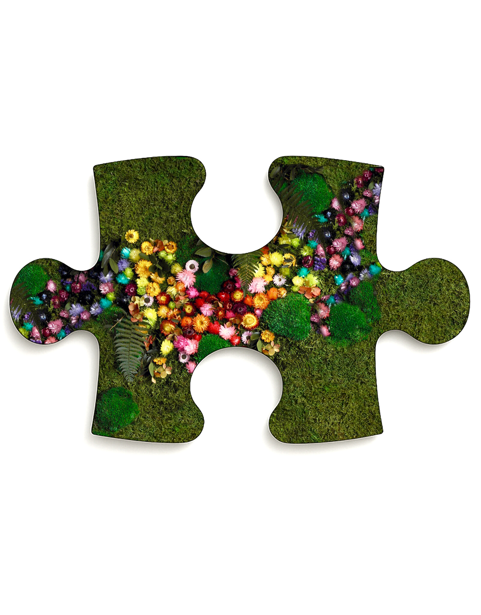 Mos puzzelstuk Liva - Mosschilderij.nl