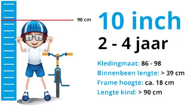 Maattabel Kinderfiets - Djimmi.nl - Djimmi.nl