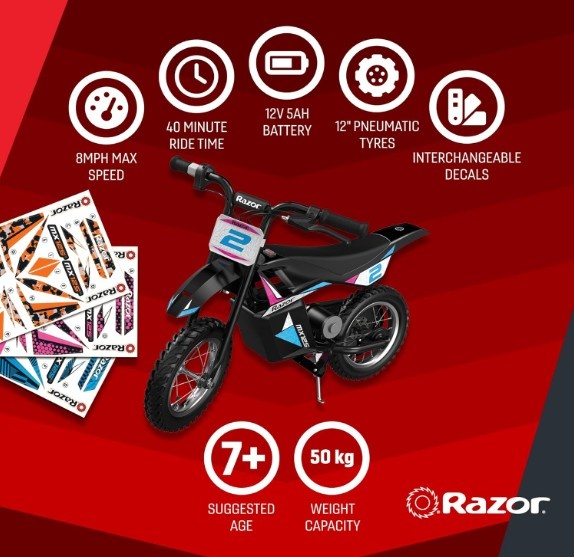 Razor Elektrische Kindermotor MX 125 Zwart - Voordelig geprijsd ...