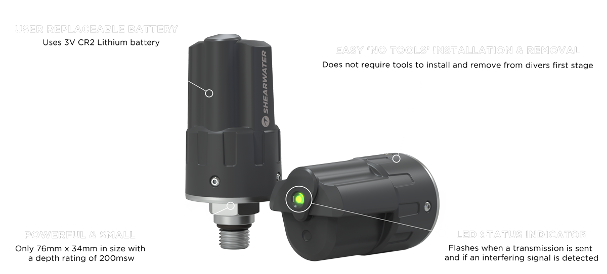 Shearwater Swift Transmitter | Lucas Divestore