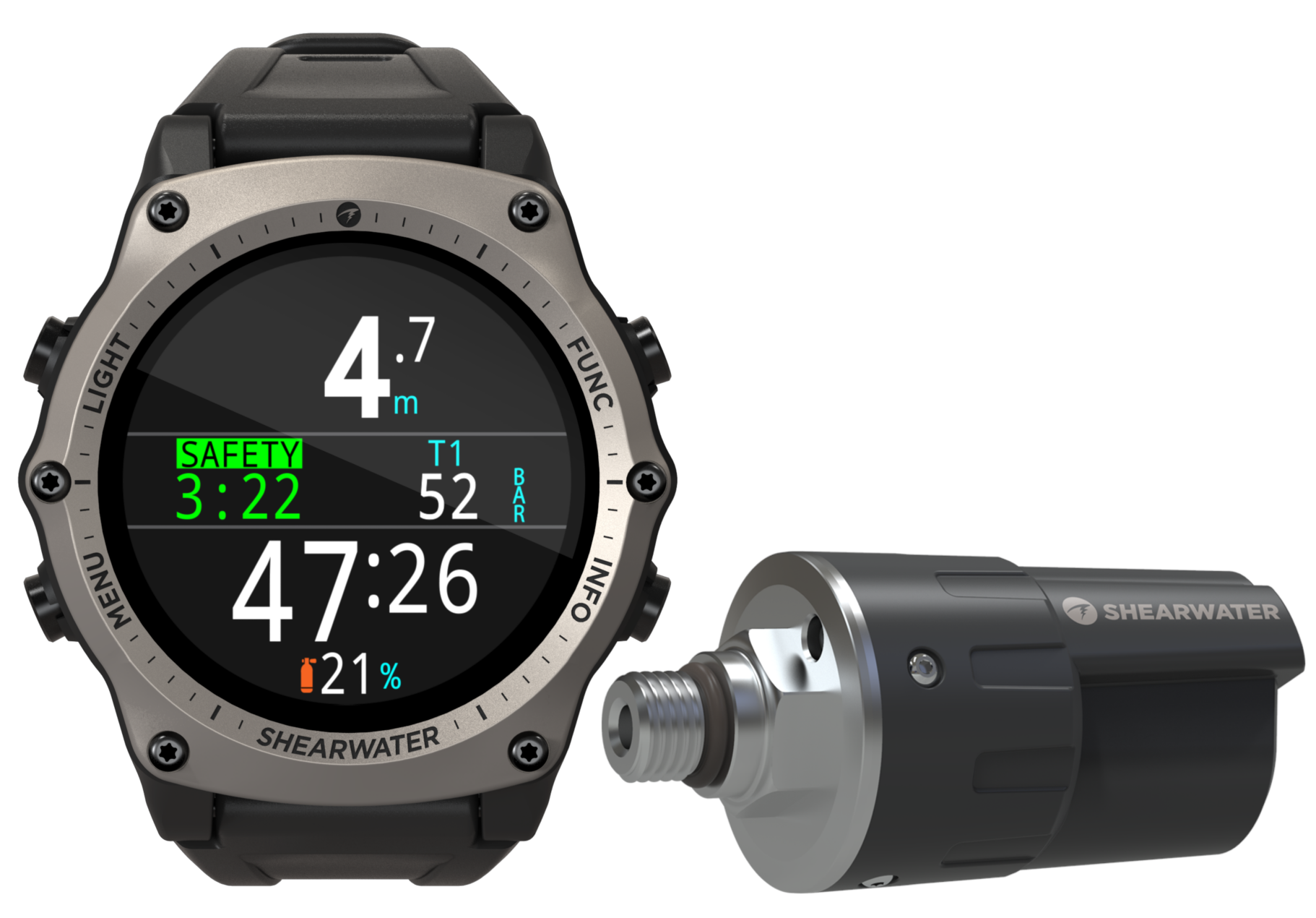 Shearwater Teric duikcomputer met Swift zender | Lucas Divestore