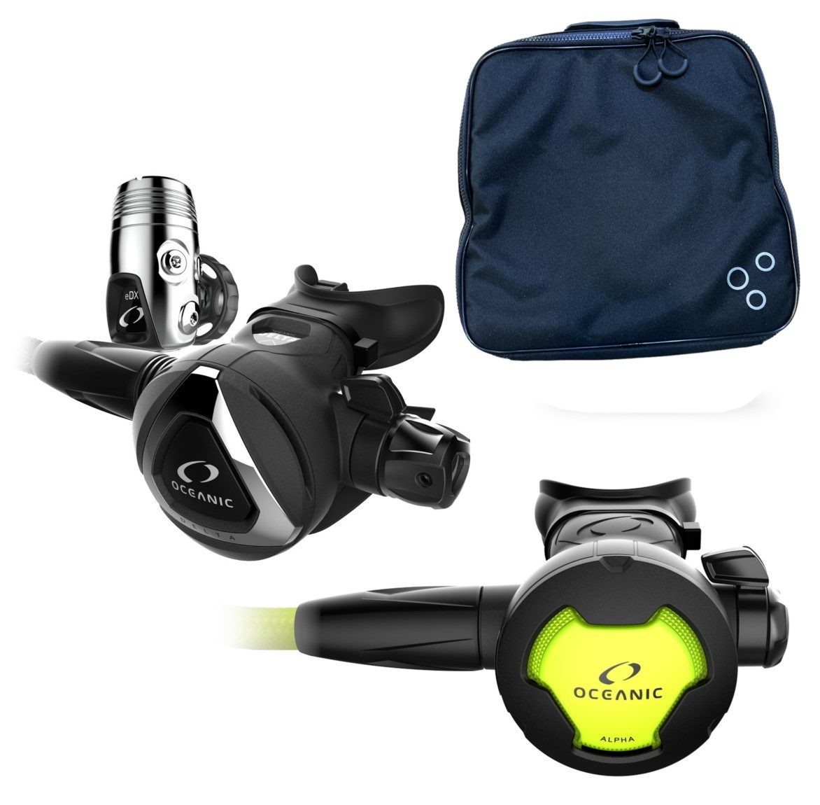 Oceanic Delta 5 Edx (Din) Noir Avec Alpha 10 Octo Et Sac Reg. | Lucas ...