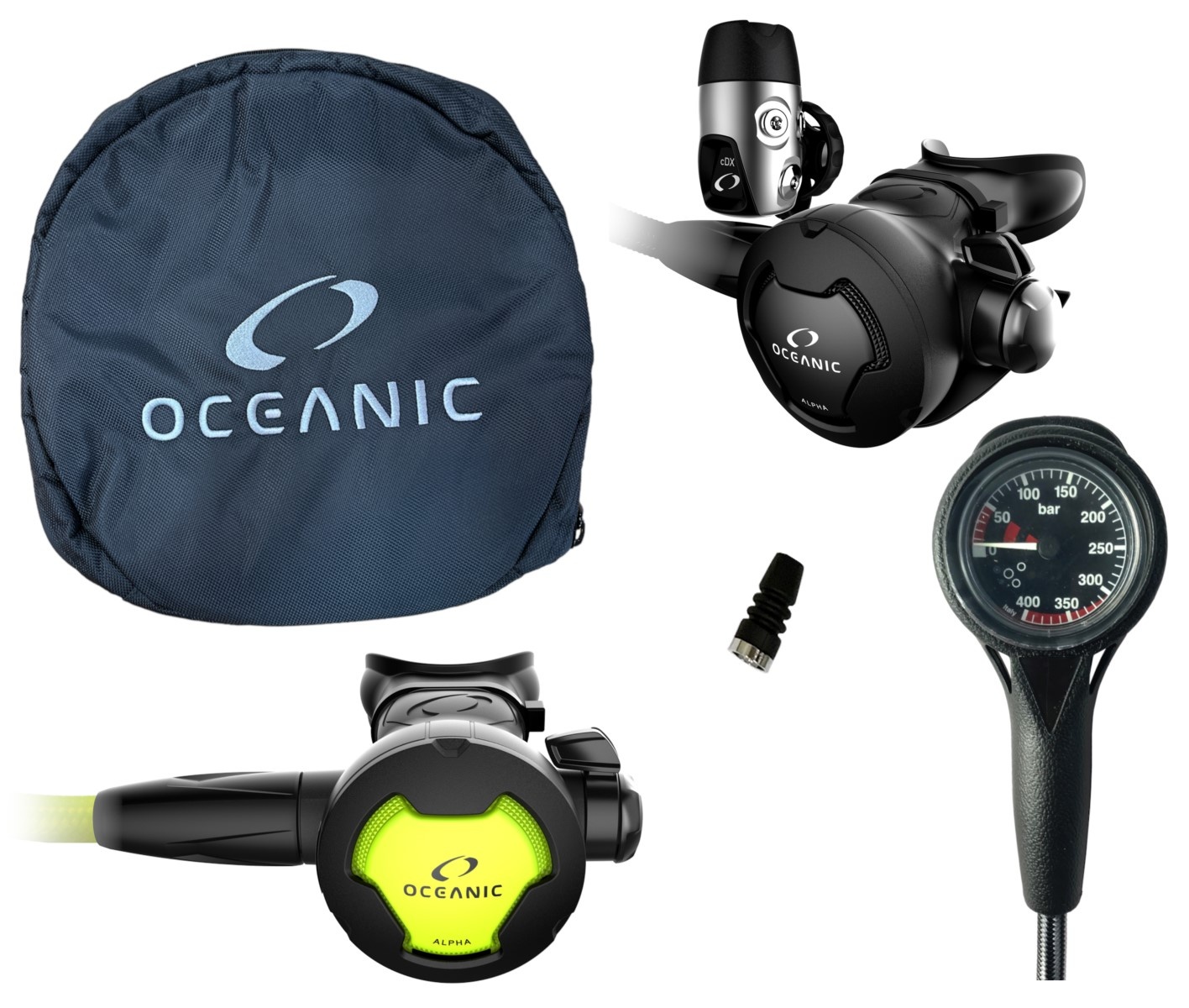 Oceanic Alpha 10 CDX (Din) with Alpha 10 Octo, Atlantis SPG and Reg Bag ...