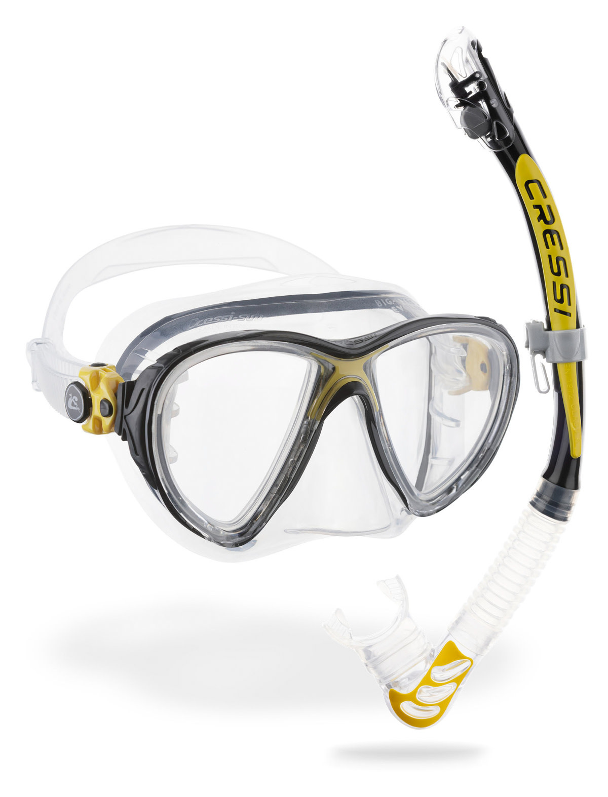 Cressi Big Eyes Evolution plus Alpha Ultra Dry Snorkeling Combo | Lucas ...