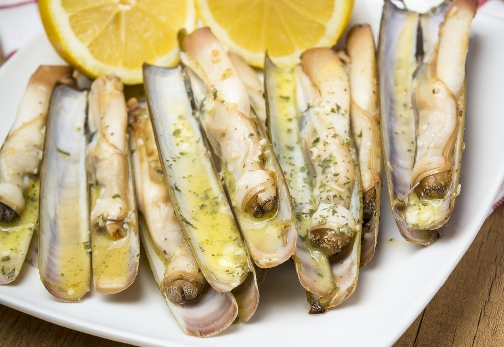 Scheermessen in netje (1 kg.) - Urker Vishandel Hakvoort