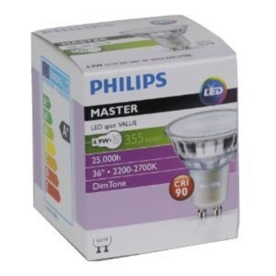 Philips Gu10 Led 4 9w 2200 2700k Dim To Warm