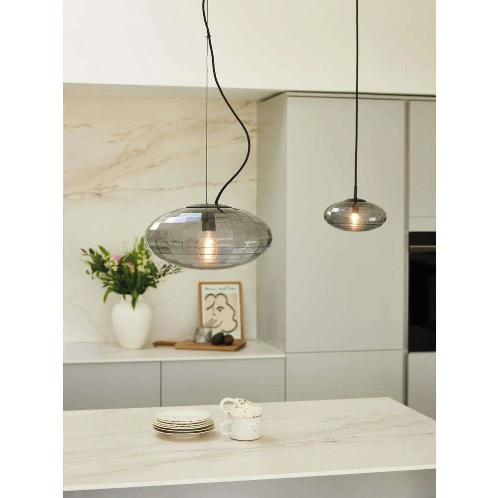 Halo Design Hanglamp Mesh 36cm Smoke - Mooielampen.com
