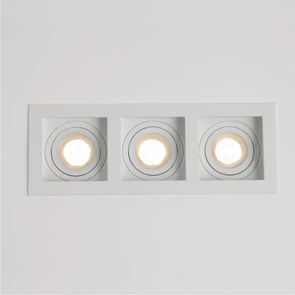 Lighting Collection Inbouwspot Grid 3L Wit - Mooielampen.com