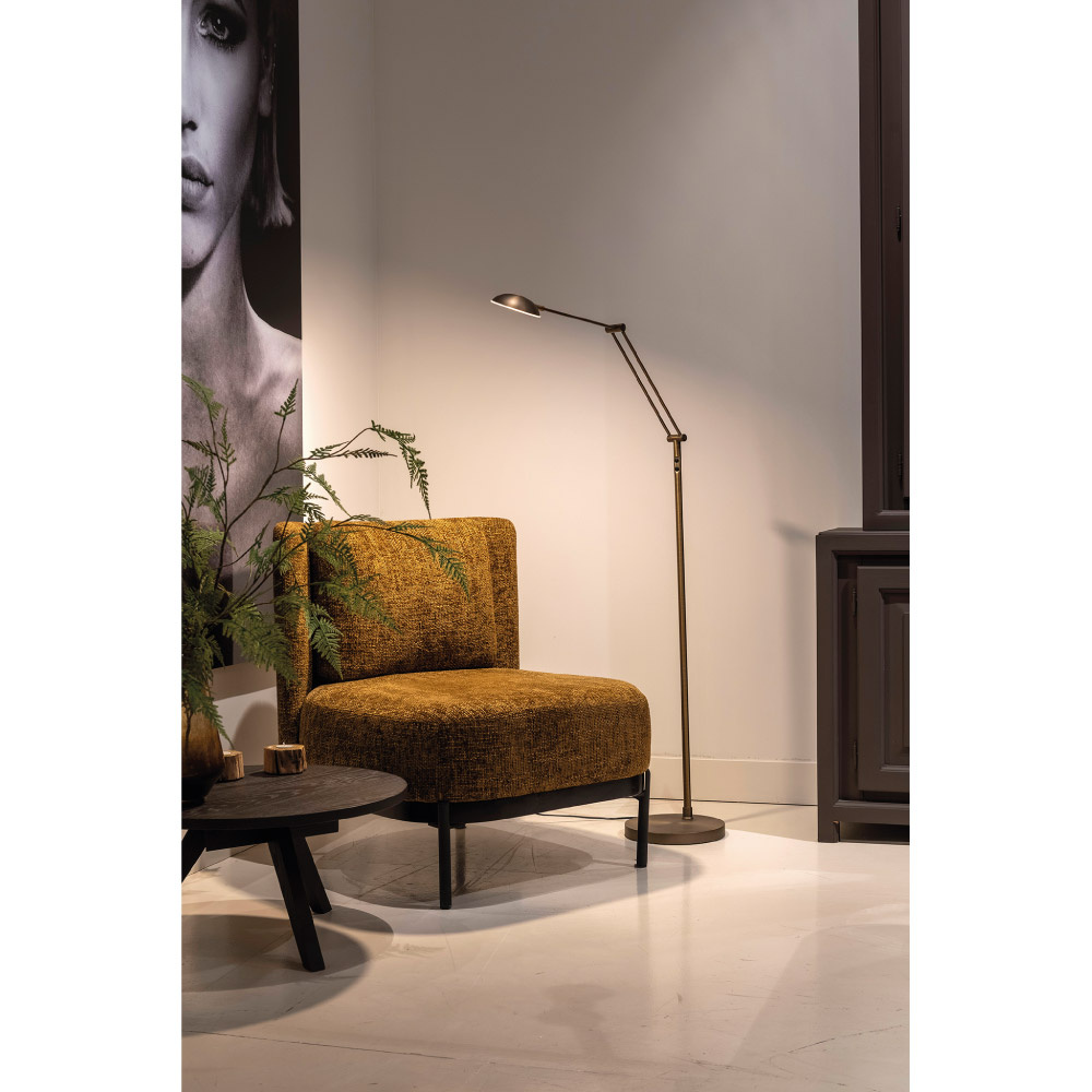 Artdelight Moderne LED Vloerlamp Palermo Antiek Brons - Mooielampen.com