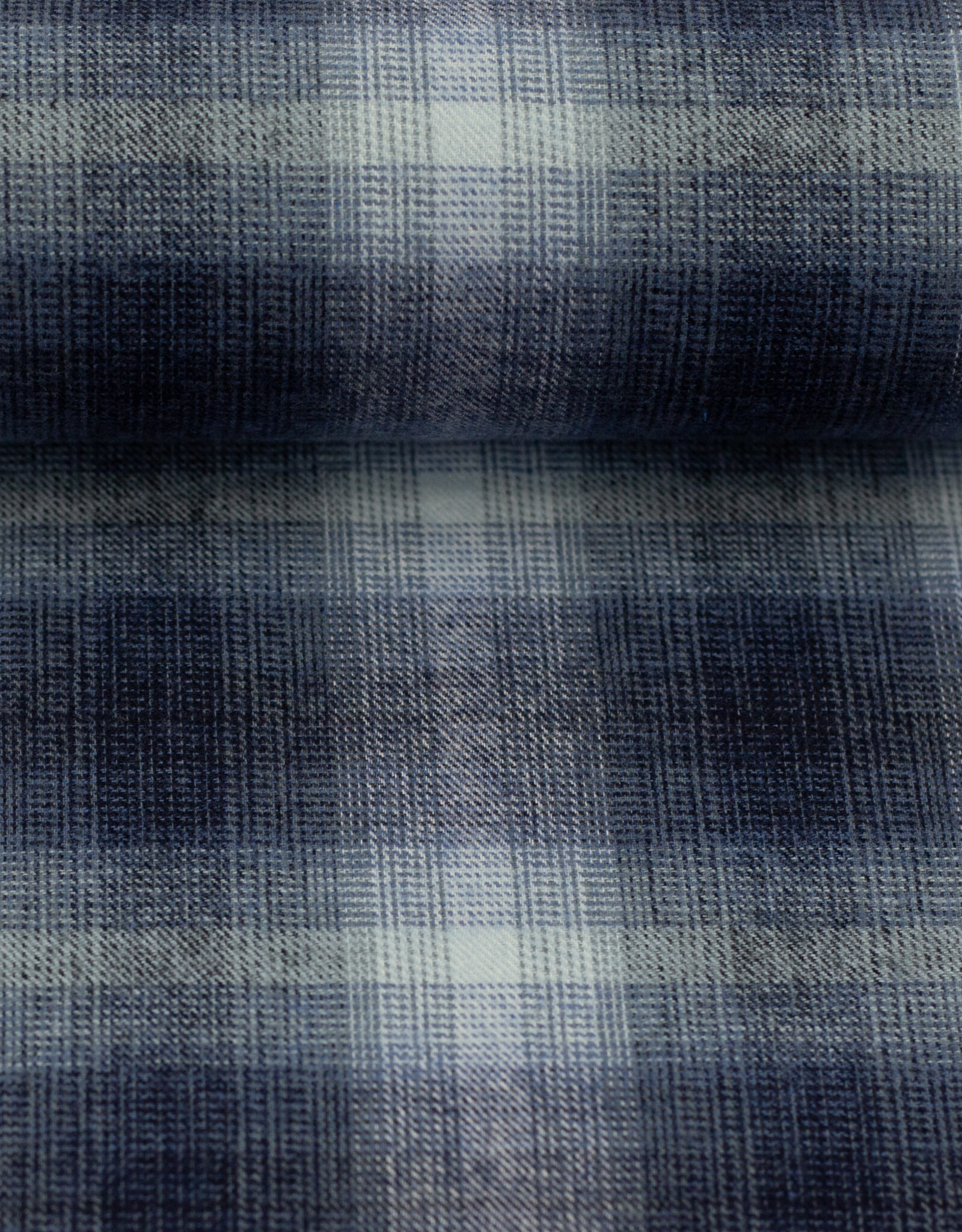 Flanel Maverick check blauw - de Stoffenschuur