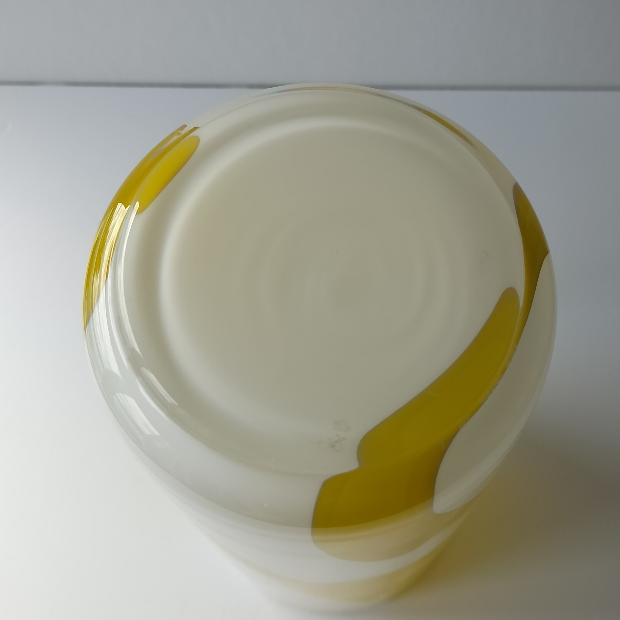 F Meydam • Leerdam Serica wit/geel | Glas Royal Leerdam - Glaskunst Art