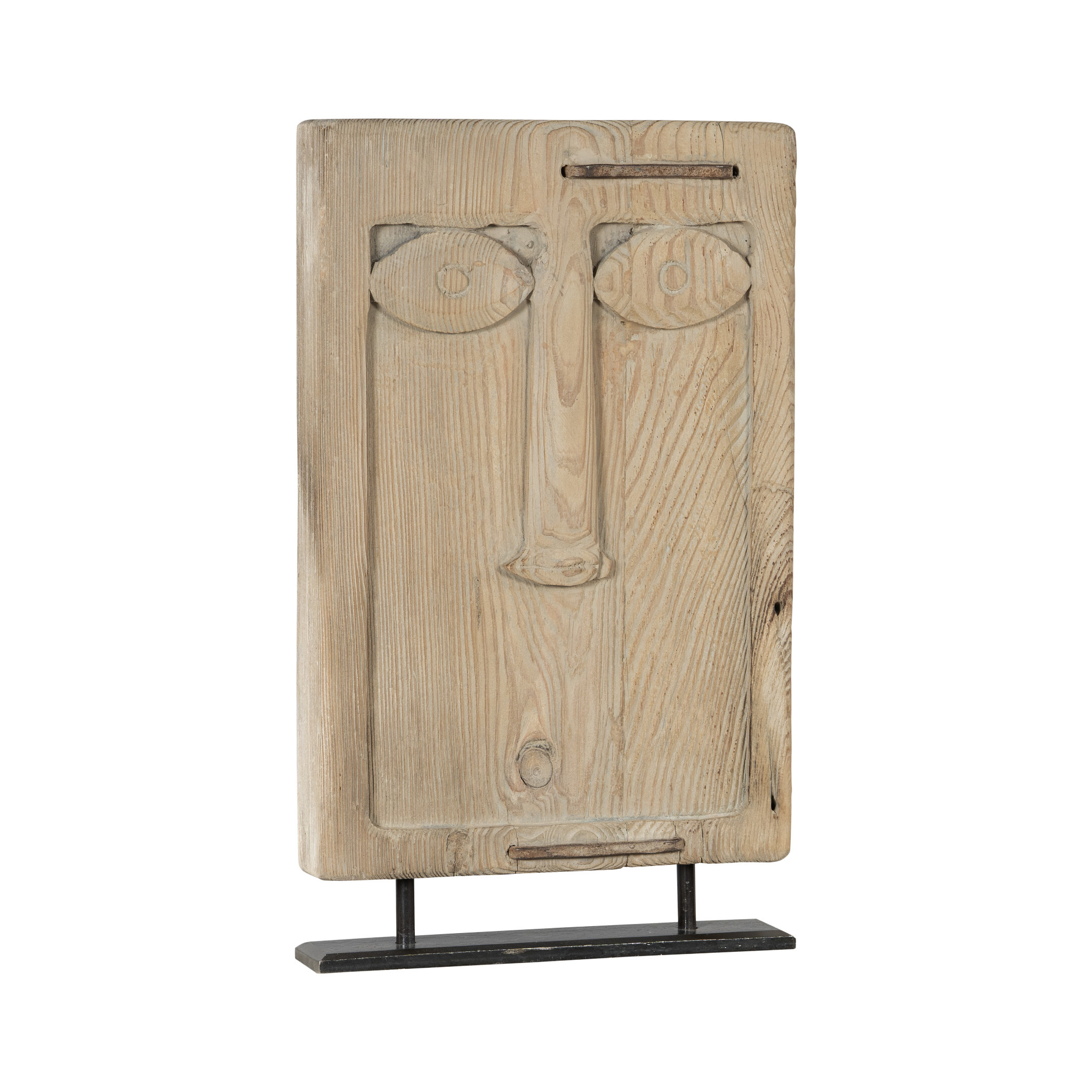 MANGO WOOD & IRON FACE PANEL ON STAND - Trading Boundaries